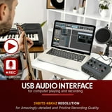Professional USB Audio Interface with MIC/LINE, Guitar, AUX Stereo and ...