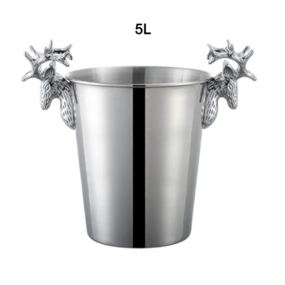 Personality Deer Head Ice Bucket European Retro Stainless Steel ...