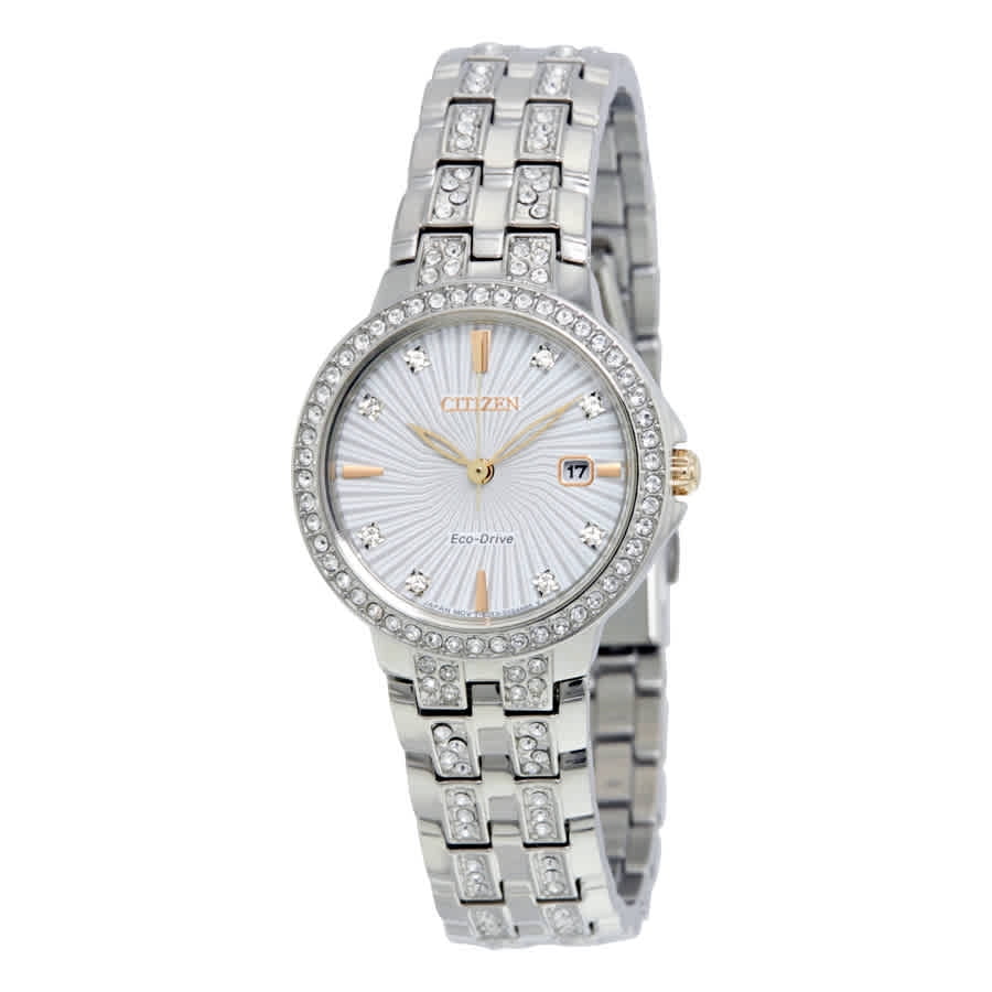 CITIZEN - CITIZEN Women's Eco-Drive Silhouette Crystal Stainless Steel ...