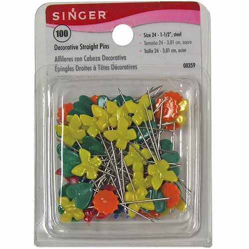Singer Decorative Straight Pins, 100pk - Walmart.com
