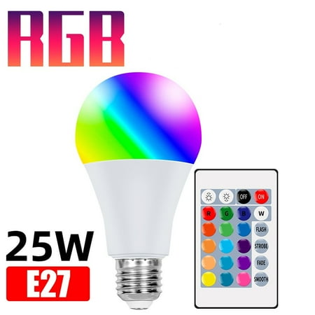 Tongliya 1 abs 25w E27 smart remote control RGB bulb light colorful 10W ...