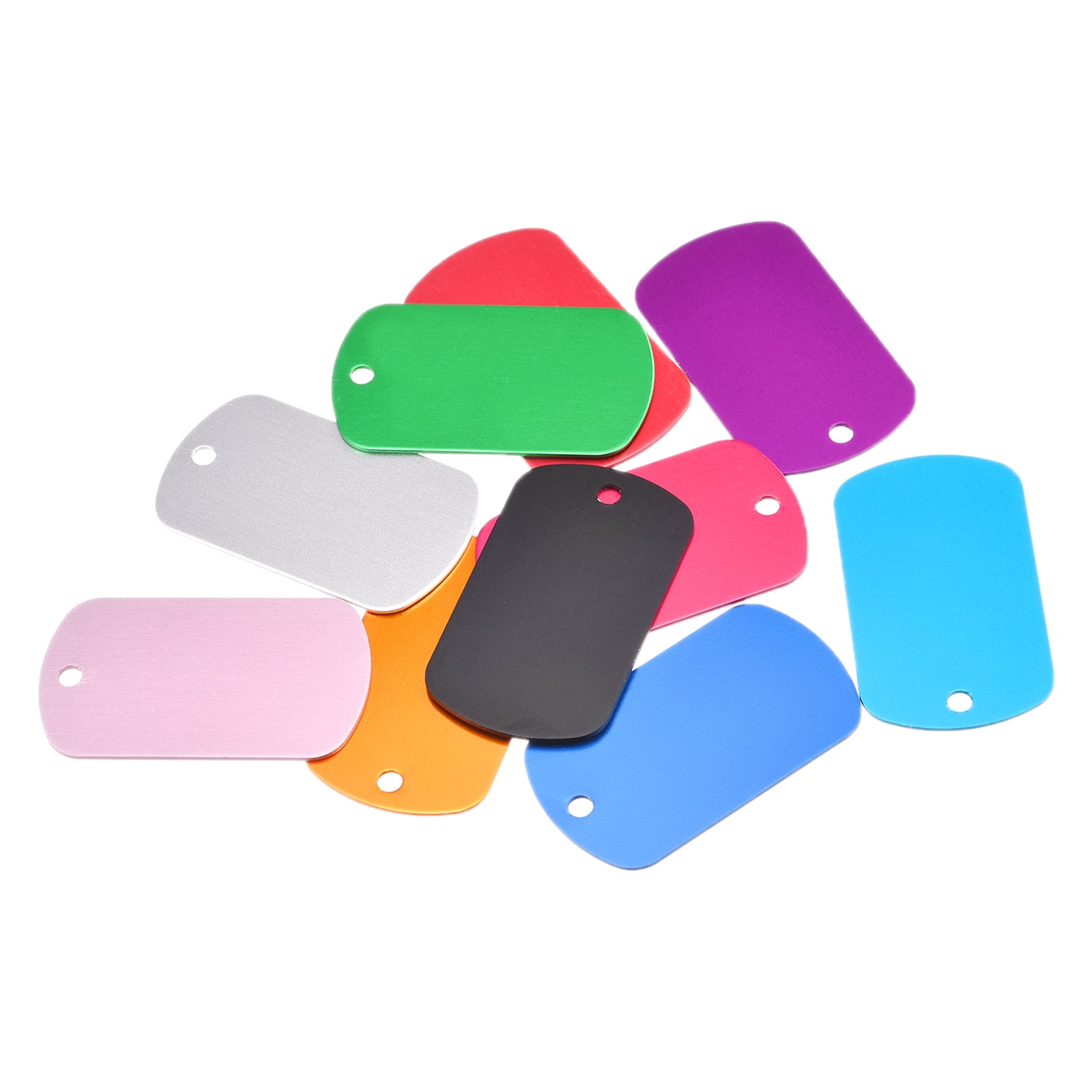 Uxcell Aluminum Blank Tags Metal ID Tags for Decoration, Engraving and ...