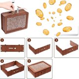 Cash Box With Counter Wooden Counter Piggy Bank Saveing Kids Adults ...
