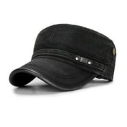 District Threads Distressed Military Style twill Hat. DT605, Black ...