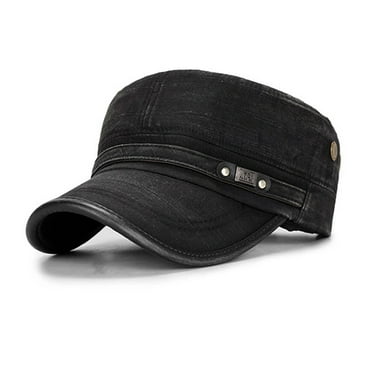 District Threads Distressed Military Style twill Hat. DT605, Black ...