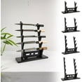 5 Tier Wood Flute Stand, Wooden Flute Rack, Swo-rd Wall Mount, Flute ...