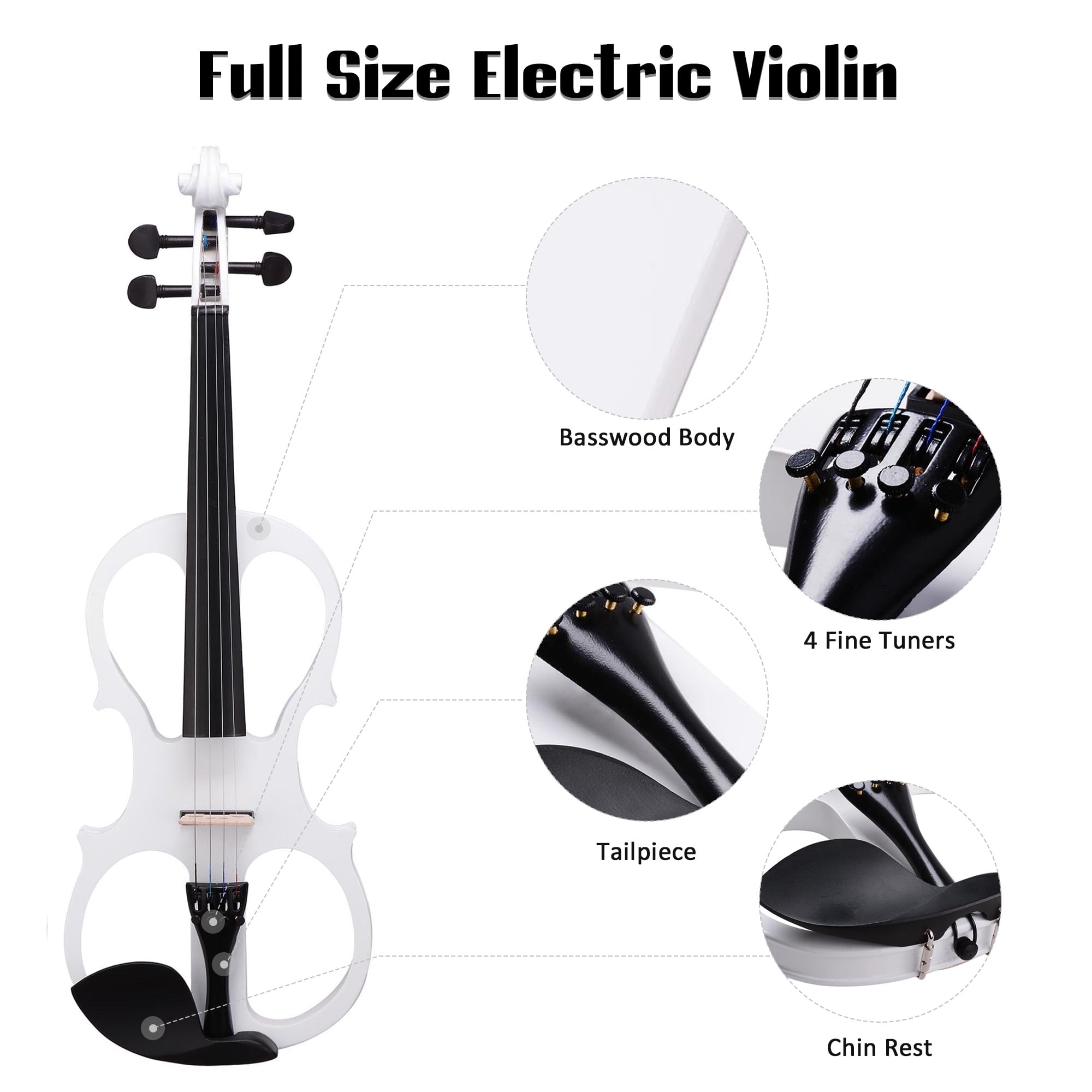 White Electric Violins