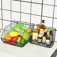 Cathoe Fruit Vegetable Basket Stackable Foldable Metal Kitchen ...