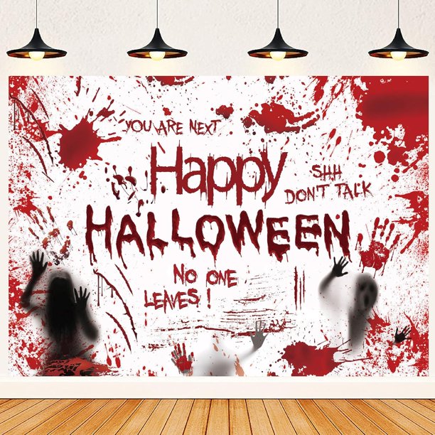 7X5FT Red Halloween Backdrops for Photography Terrifying Ghost ...