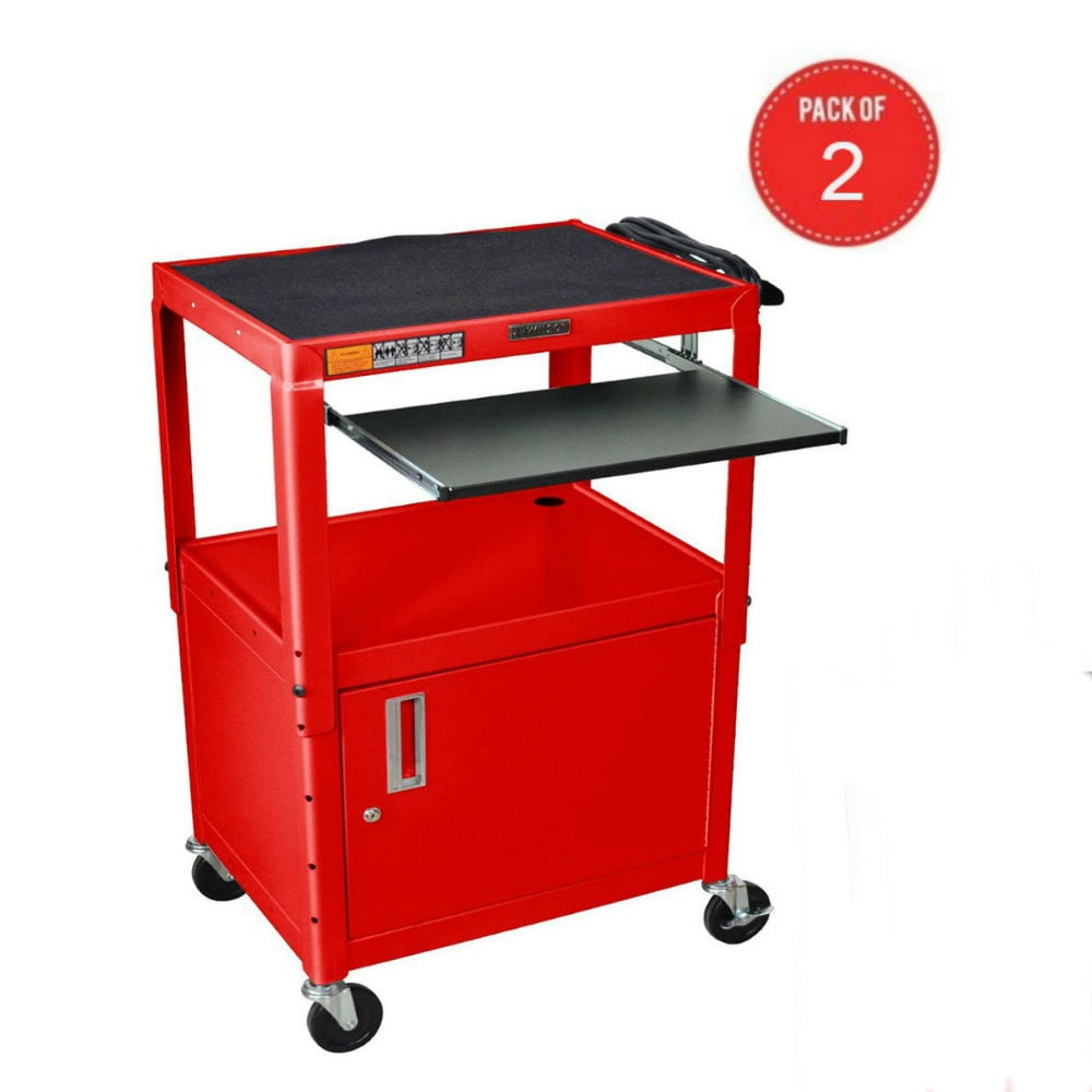 LUXOR AVJ42KBC-RD Presentation Cart (pack of 2) - Walmart.com