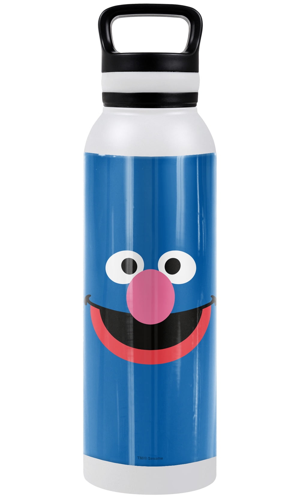 Sesame Street Official Grover Face 24 oz Insulated Canteen Water Bottle ...
