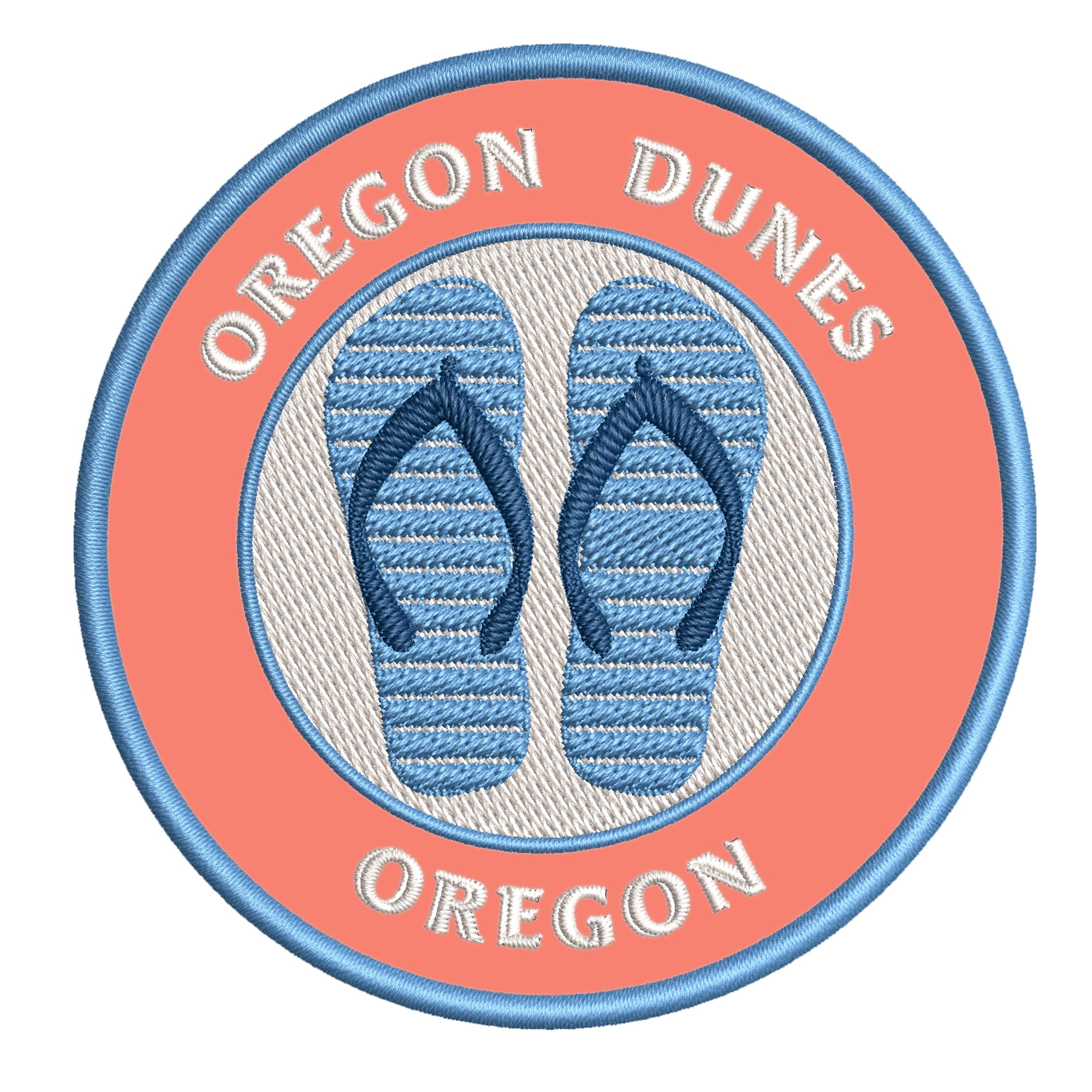 Oregon Dunes, Oregon 3.5 Inch Iron Or Sew On Embroidered Fabric Badge ...