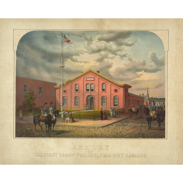 Print: Armory Of The First Troop Philadelphia City Cavalry, 1863 ...