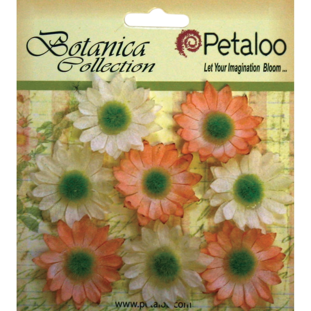 Botanica Mini Gerbera Daisies 1.25" 8/Pkg-Peach - Walmart.com