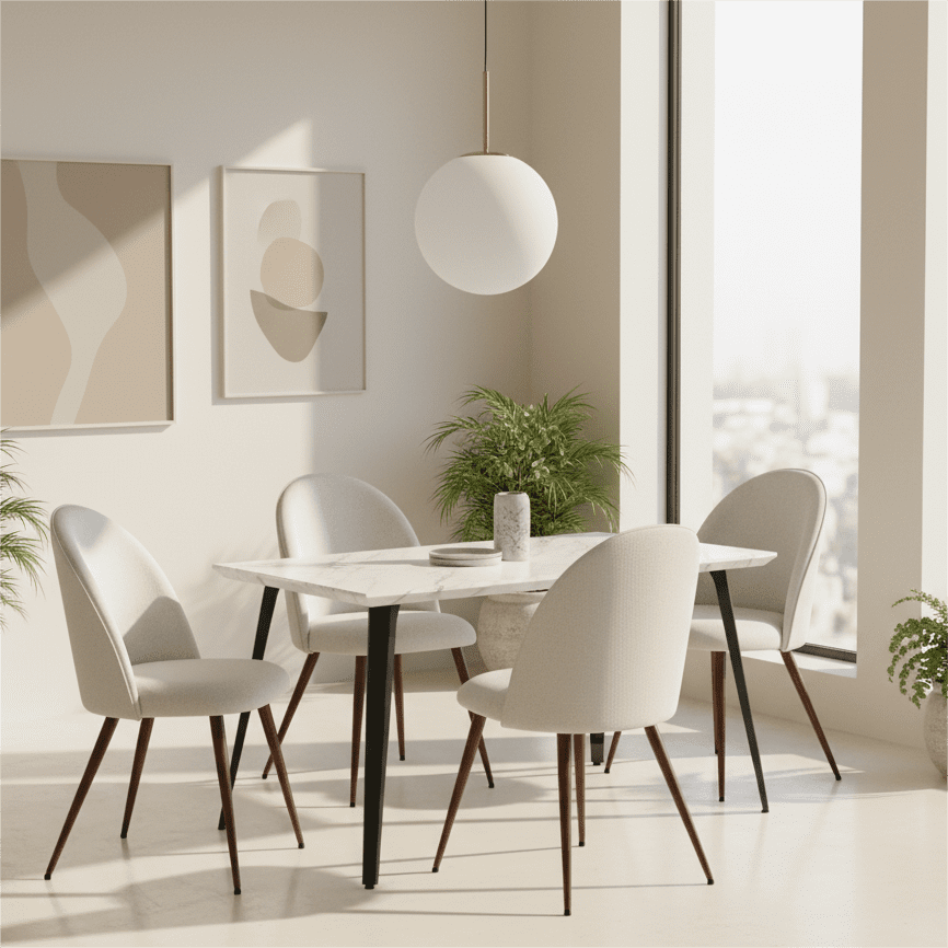 Click here for Homy Casa Modern 5-Piece Rectangular Fuax Walnut D... prices