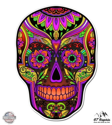 Sugar Skull - 12" Vinyl Sticker Waterproof Decal - Walmart.com