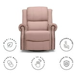 Delta Children Drake Nursery Glider Swivel Recliner, Blush - Walmart.com