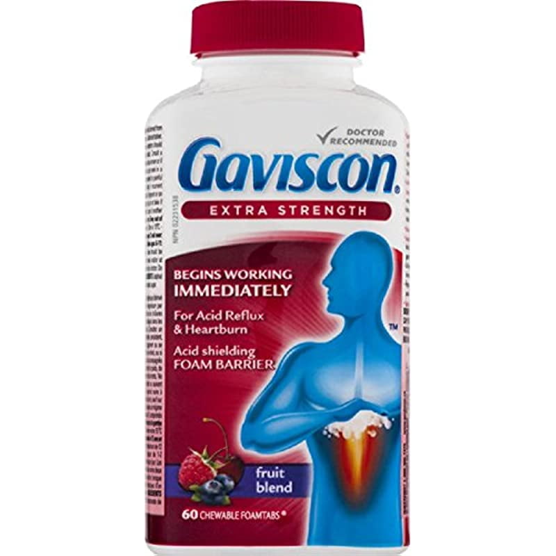 Buy Gaviscon Extra Strength Fruit Antacid 60 Tablets Online at Lowest ...