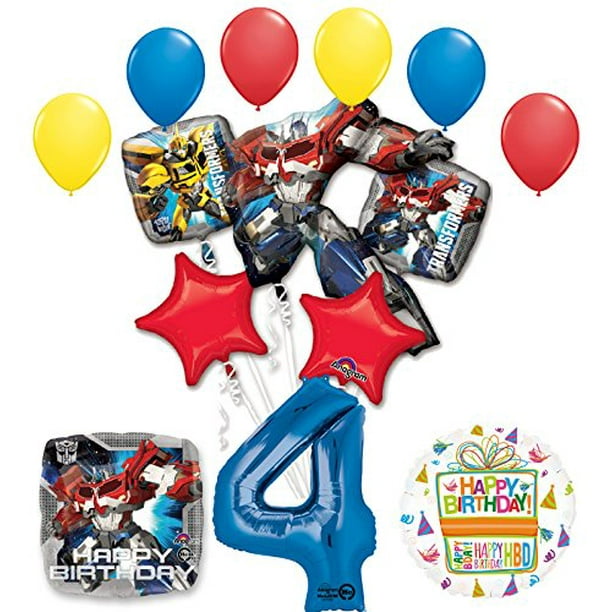 The Ultimate Transformers 4th Birthday Party Supplies and Balloon ...