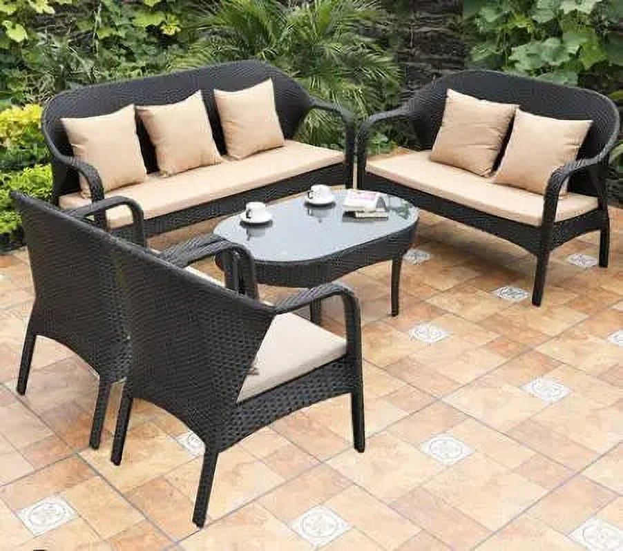 Outdoor sofa woven rattan table and chair combination rattan sofa My ...