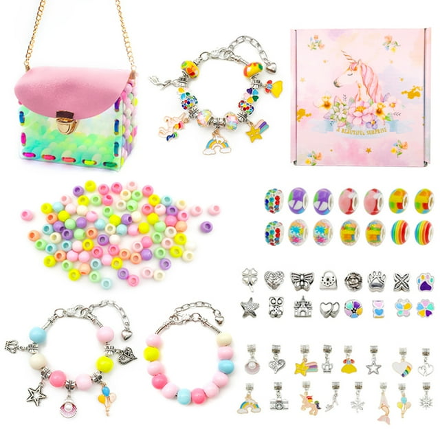 Goyunwell Charm Bracelet Making Kit Girl Jewelry Making Set ...