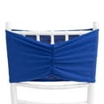 Efavormart 5 Pack Royal Blue Wide Ruffled Spandex Chair Sash Band - 8 ...