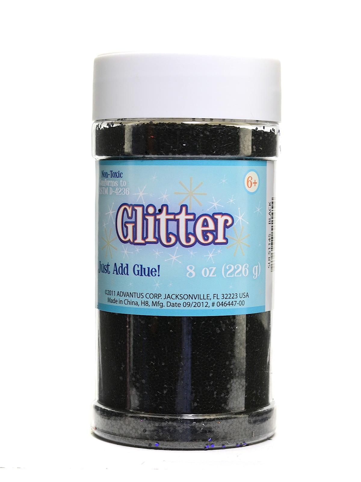 Glitter black, 8 oz. shaker bottle (pack of 3) - Walmart.com
