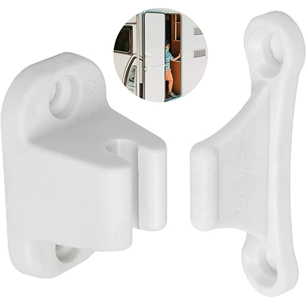 Caravan and Motorhome Door Latch, 35mm and 48mm Hole Spacing, White ...