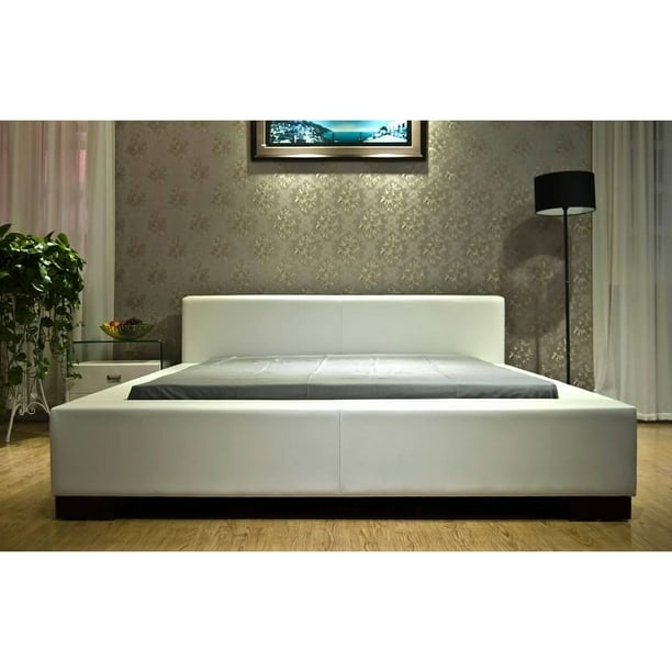 Greatime B1142 Modern Platform Bed, California King, White - Walmart.com