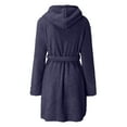 Funicet Bath Robes for Women 2022 Women Fleece Hooded Bathrobe Plush ...