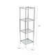 Organize It All Free Standing 4 Tier Glass Spa Storage Shelf Unit ...