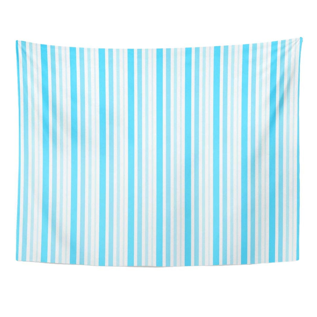 ZEALGNED Blue Classic Stripes Color Cute Cyan Endless Kid Wall Art ...