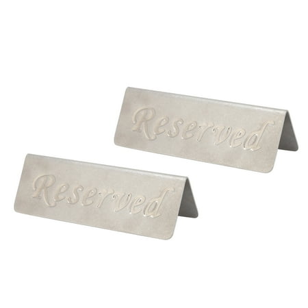 Reserved Sign, Double Sided Stainless Steel Reserved Table Sign 2Pcs ...