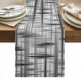 Black Weave Mesh Table Runner, Modern Minimalist Abstract Washable ...