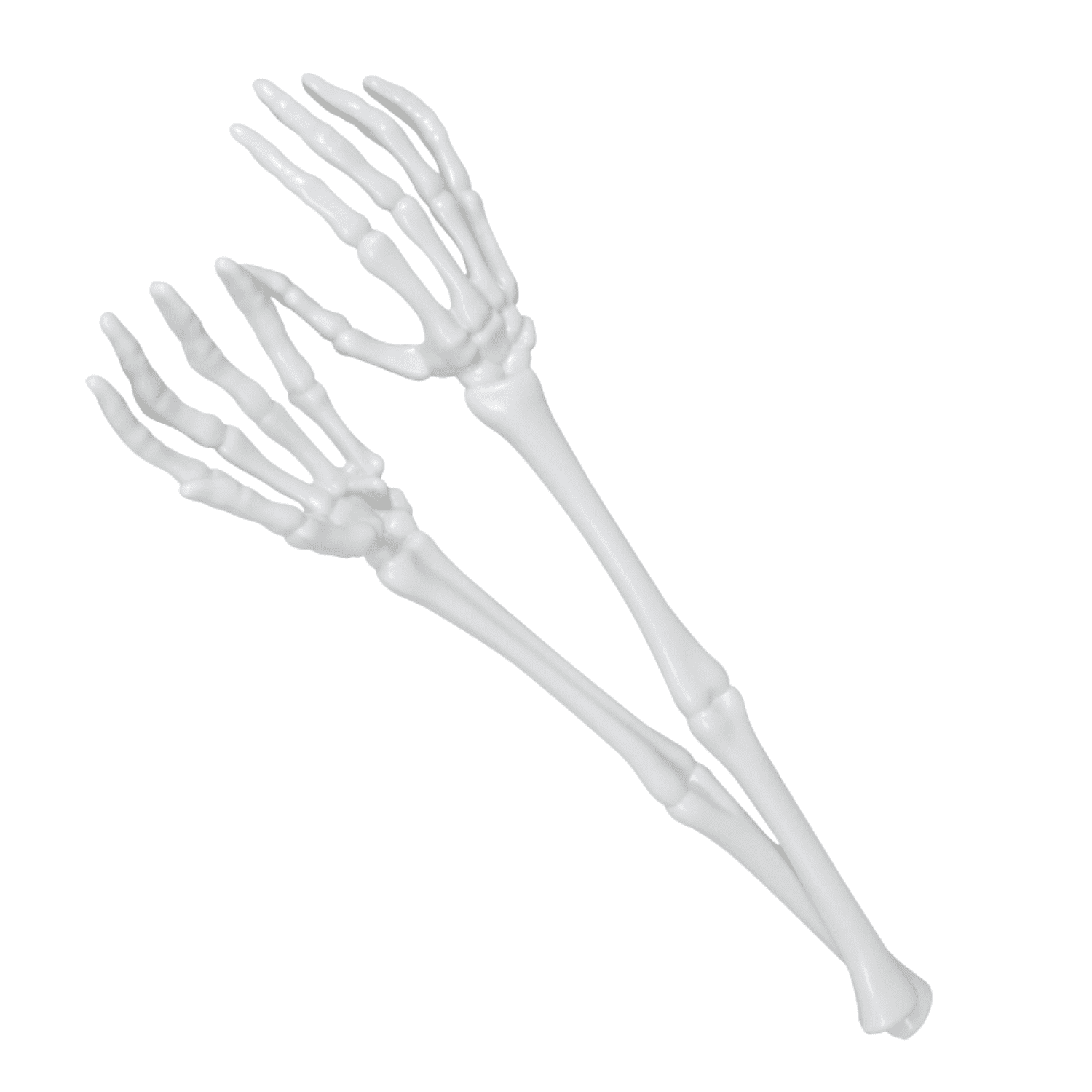 Halloween Skeleton Tongs 12.87 in. Spooky Hand Salad Spoon or Fork ...