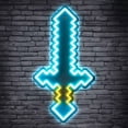 Minecraft Diamond Sword RGB LED Wall Light, Neon Style Lamp, Mood ...