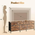 63 Inch Dresser for , Long Dresser with 10 Fabric Drawers, TV Stand for ...