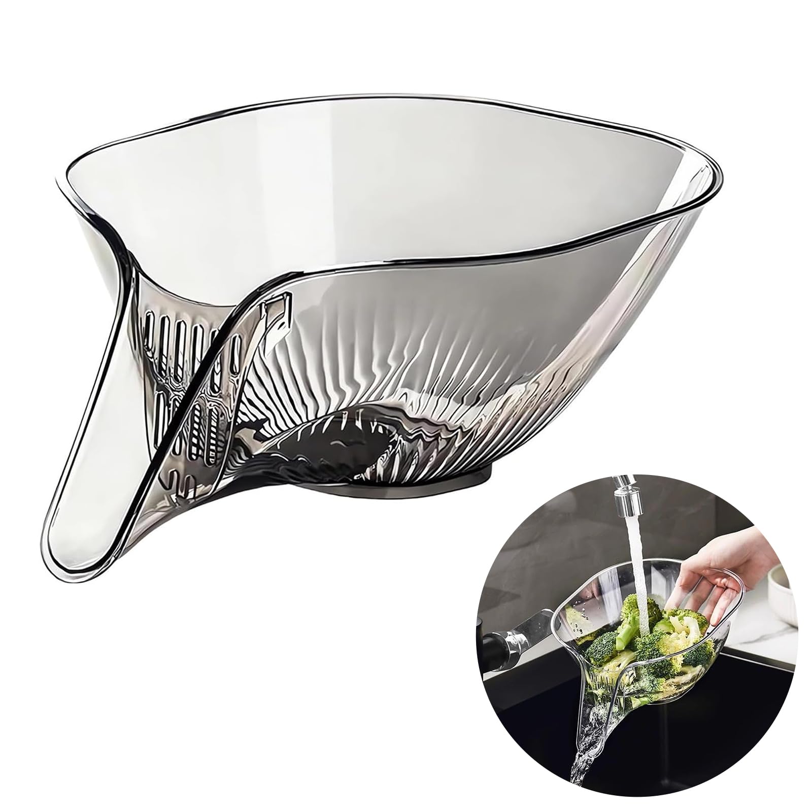 Hweilai Multi-function drain basket, new fruit cleaning bowl with ...