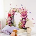 linyes Fake window sills, door frames, floral butterfly decorative wall ...