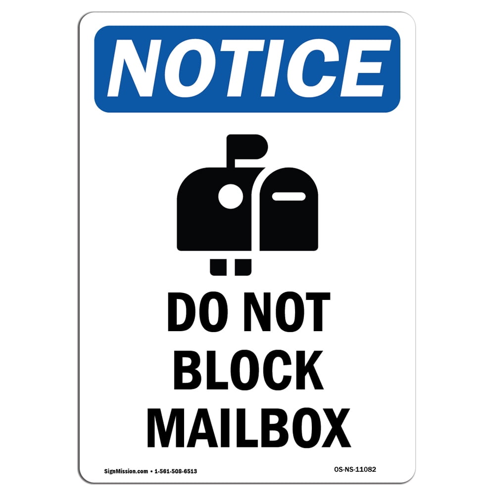 Banners & Signs No Parking Keep Mailbox Clear Metal Sign Party Décor ...