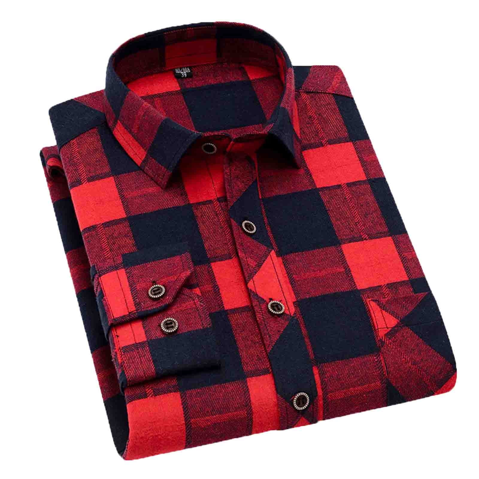 Click here for Lnwuy Mens Casual Plaid Flannel Long Sleeve Button... prices