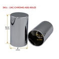 120 Pcs Chrome ABS Plastic Cylinder Lug Nut Covers 33mm Thread-on ...