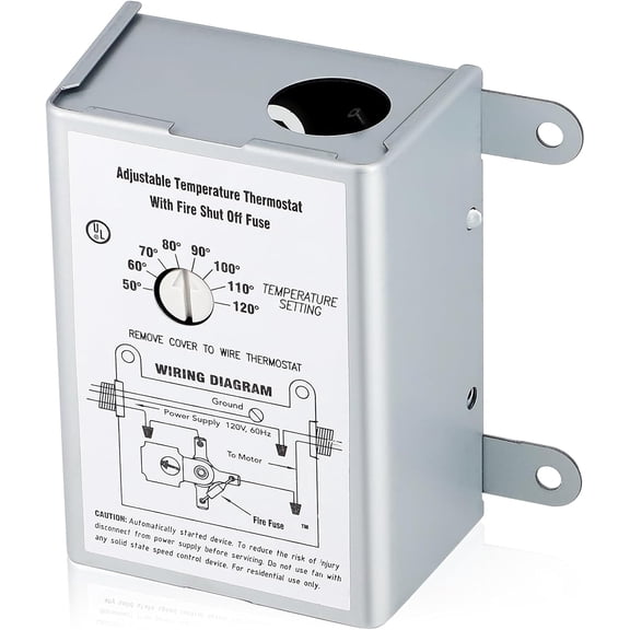 Cadet BTF2W Heating and Cooling Dial Double Pole Line Voltage Baseboard ...