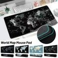Extra Large Gaming Mouse Mat with World Map Pattern, Anti-Slip, Rubber ...