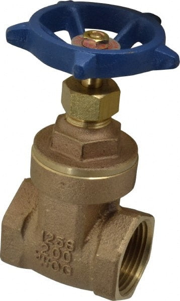 1" Pipe, Threaded Bronze Solid Wedge Stem Gate Valve - Walmart.com