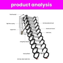 Grade 12 Titanium Magnesium Alloy 12-Step Foldable Anti-Slip 10FT Wall ...