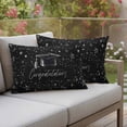Black Graduation Cap Outdoor Waterproof Throw Pillow Covers 20x12 Set ...