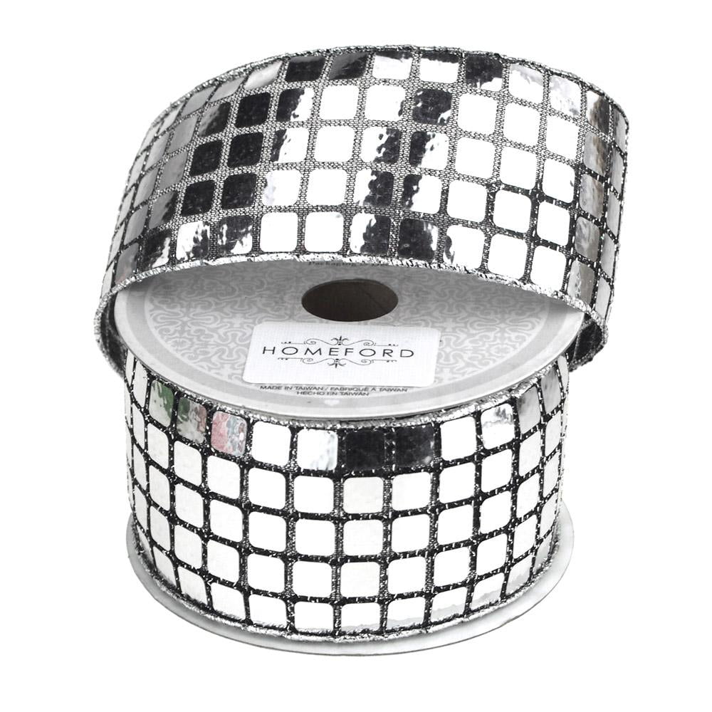 Metallic Mirror Disco Canvas Ribbon, 2-Inch, 10 Yards, Silver - Walmart ...