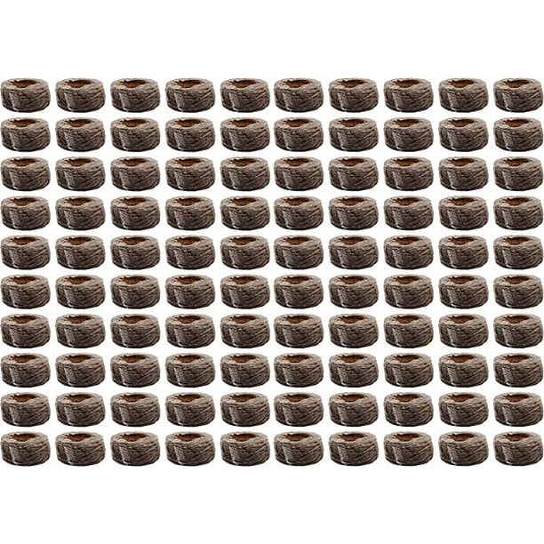 Set of 100 Netted Coco Coir Pellets - 38mm - Seed Starter Pellets ...