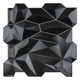 Art3d Black PVC 3D Wall Panel Diamond Wall Panel Jagged Matching 19.7 ...